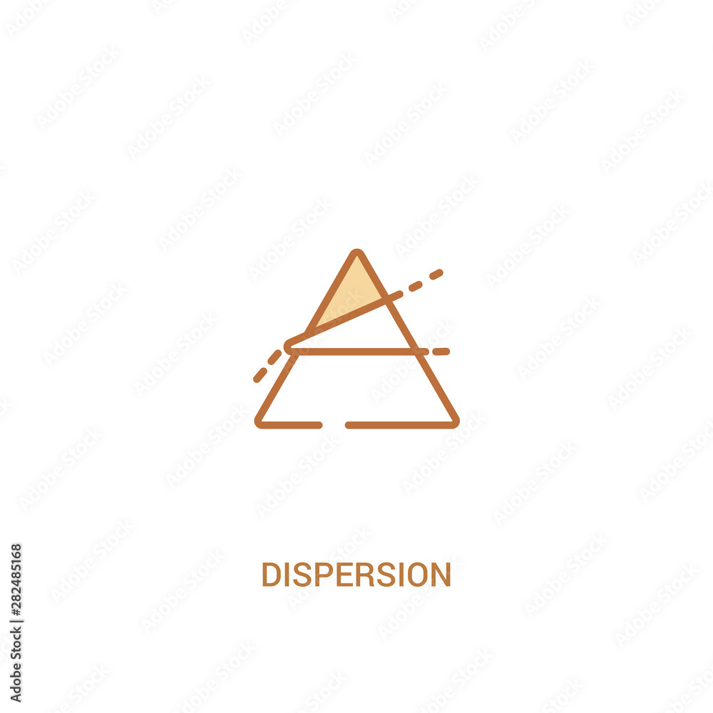 dispersion concept 2 colored icon. simple line element illustration ...