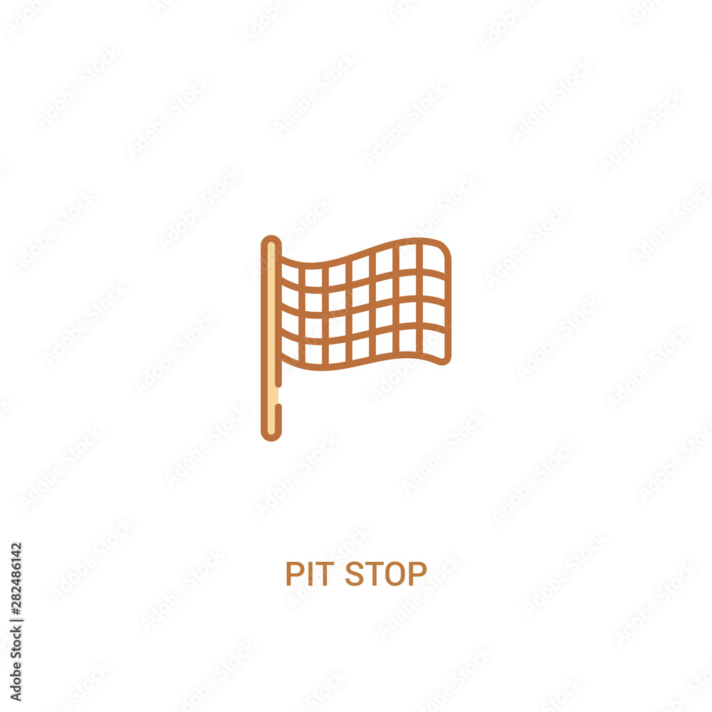 pit stop concept 2 colored icon. simple line element illustration ...