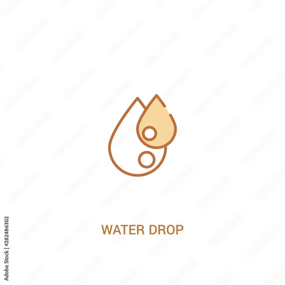 water drop concept 2 colored icon. simple line element illustration ...