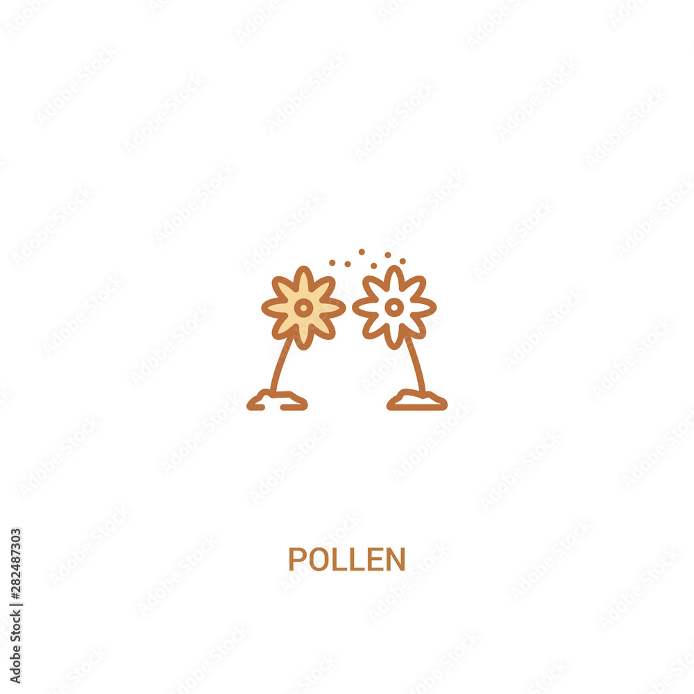pollen concept 2 colored icon. simple line element illustration ...
