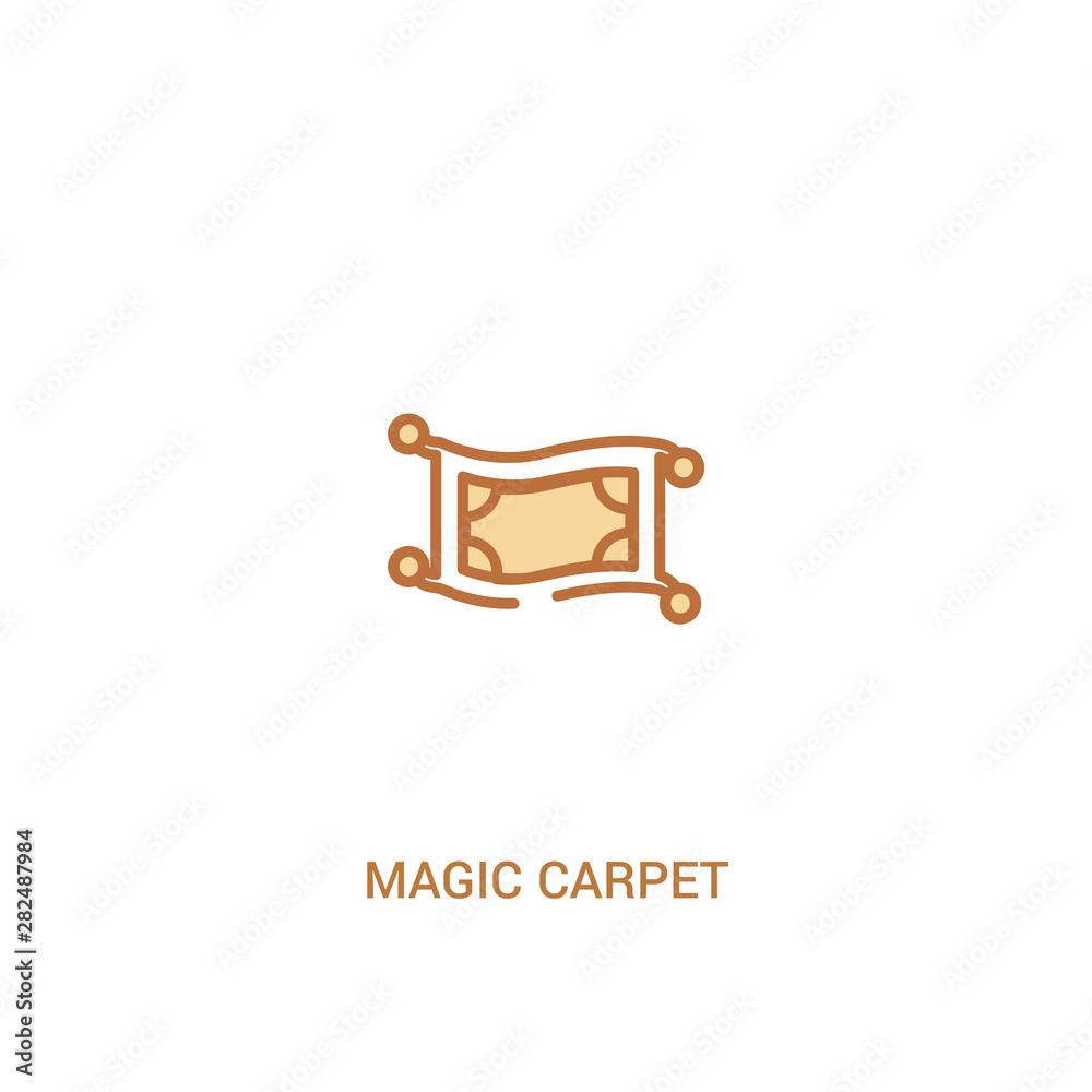 magic carpet concept 2 colored icon. simple line element illustration ...