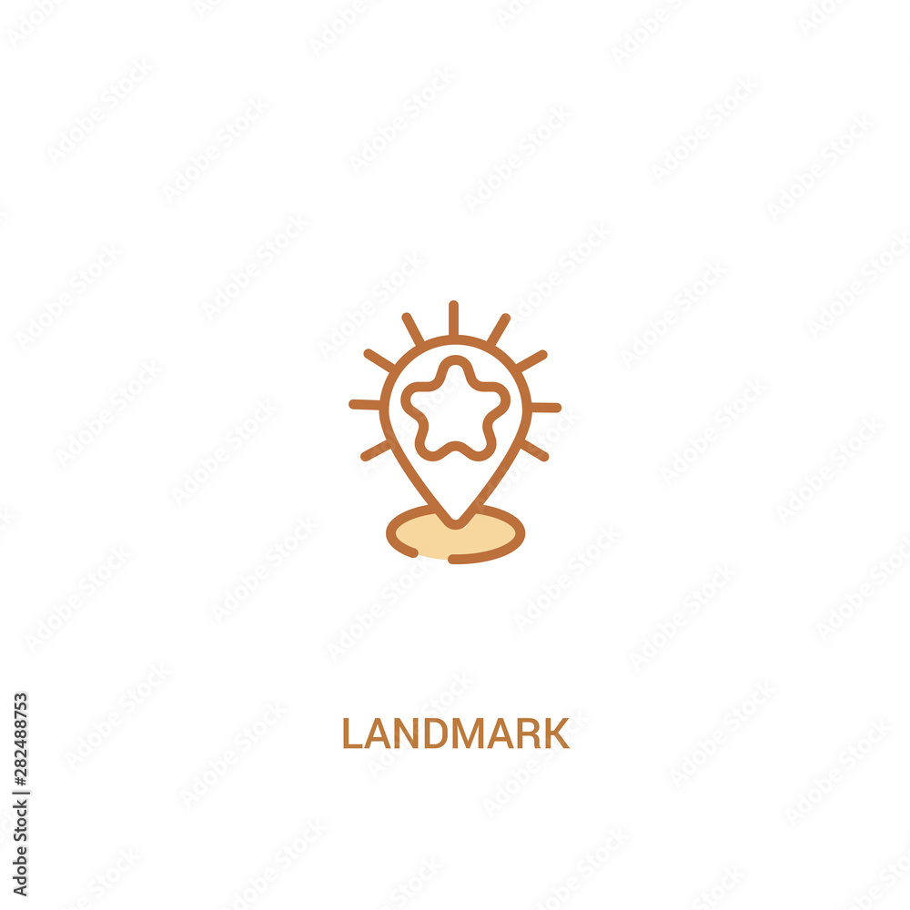 landmark concept 2 colored icon. simple line element illustration ...