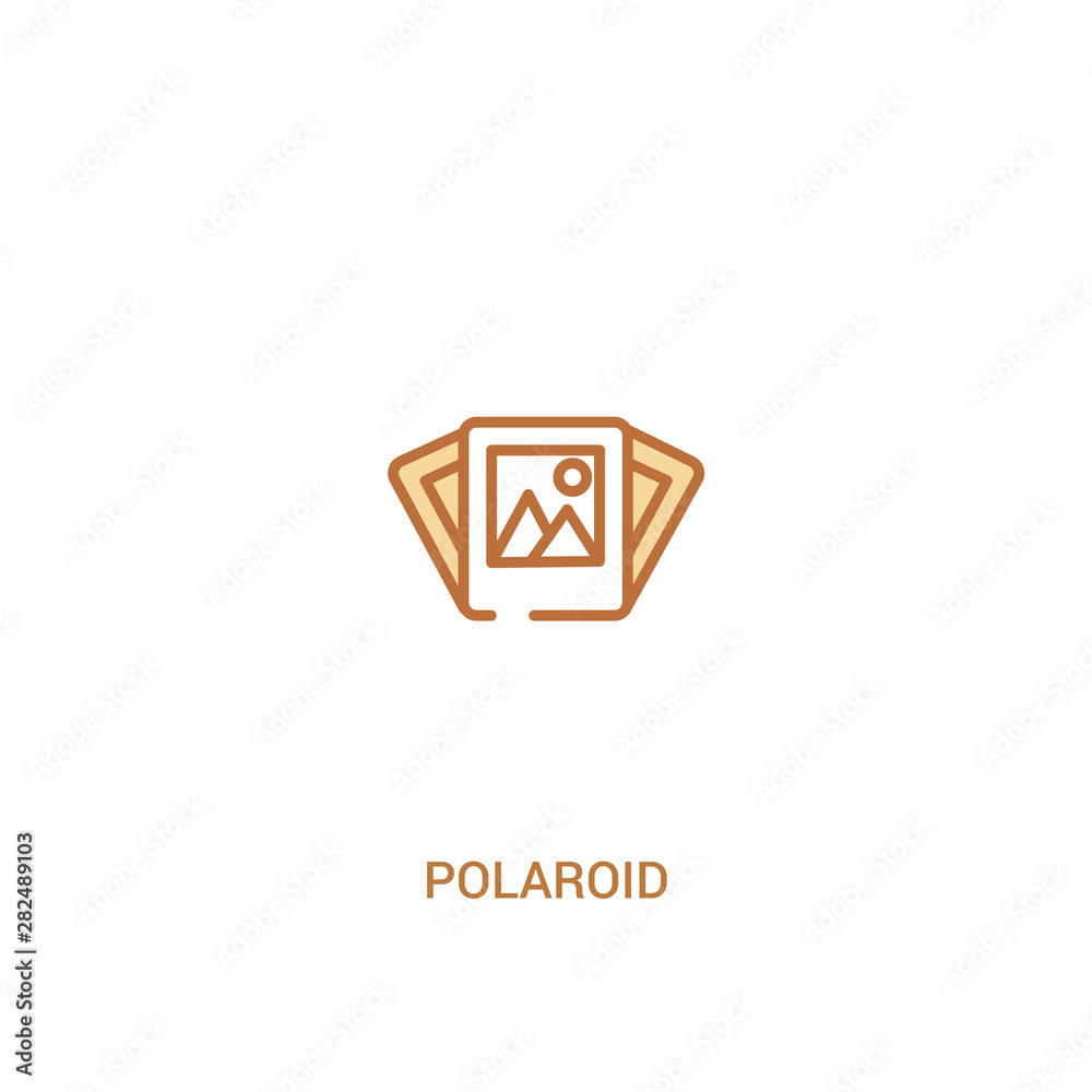 polaroid concept 2 colored icon. simple line element illustration ...