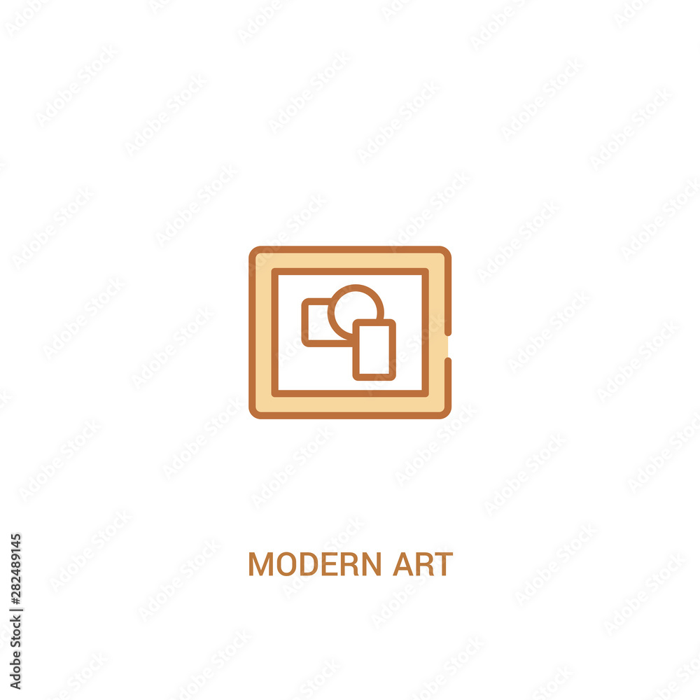 modern art concept 2 colored icon. simple line element illustration ...