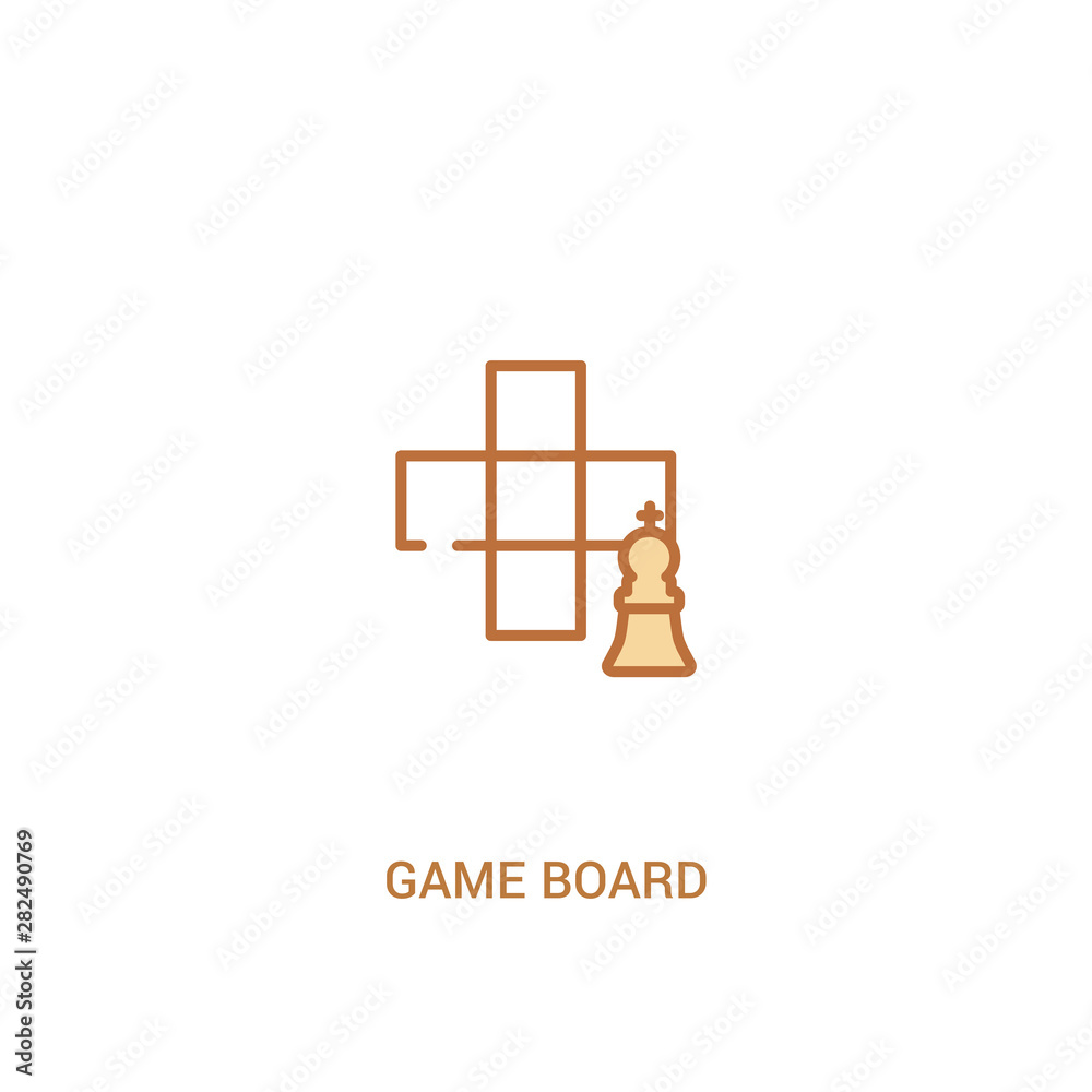 game board concept 2 colored icon. simple line element illustration ...