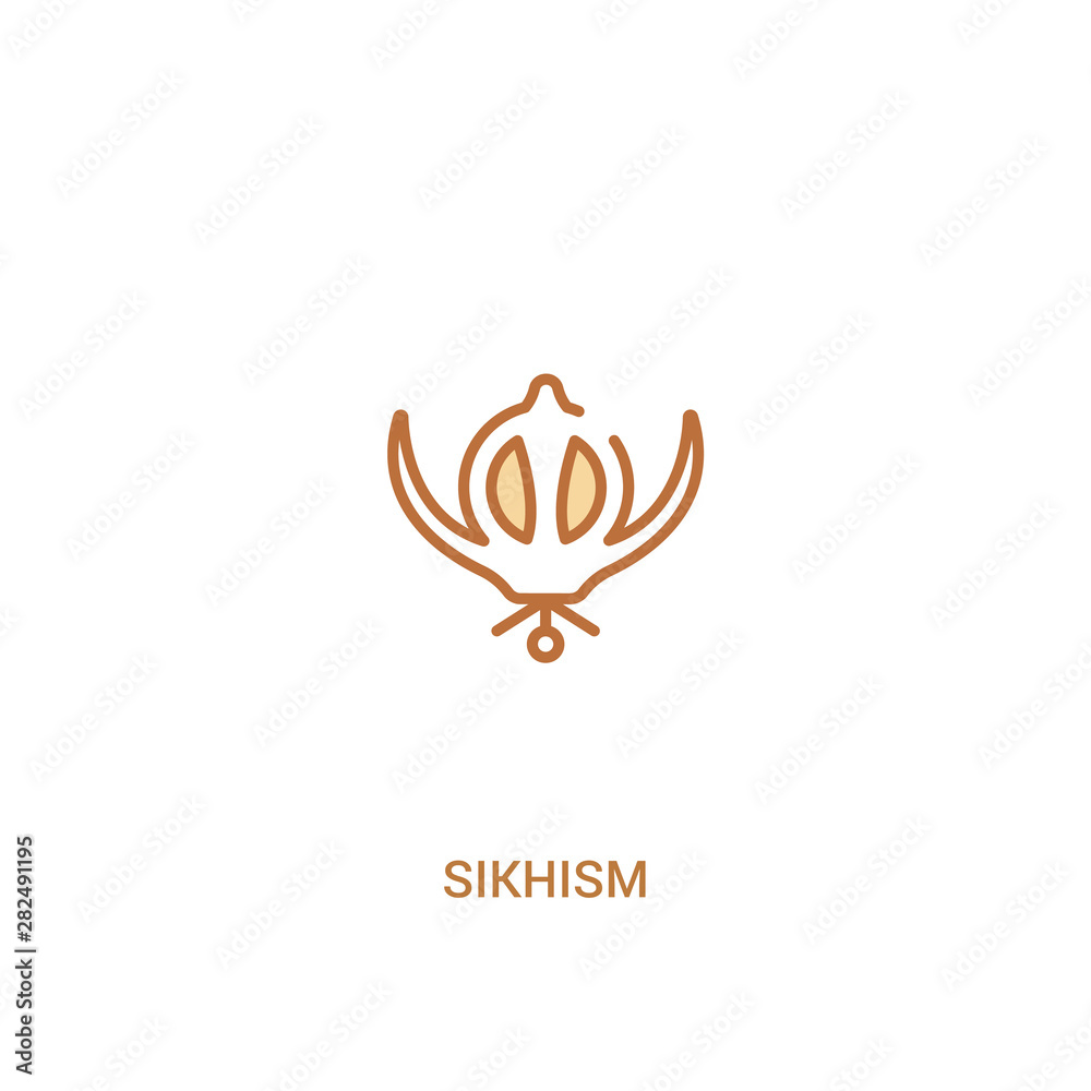sikhism concept 2 colored icon. simple line element illustration ...