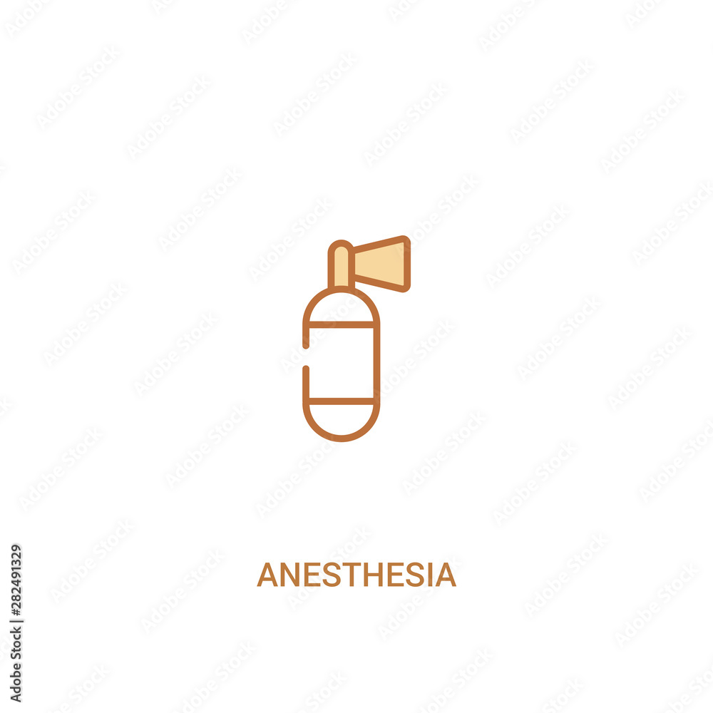 anesthesia concept 2 colored icon. simple line element illustration ...