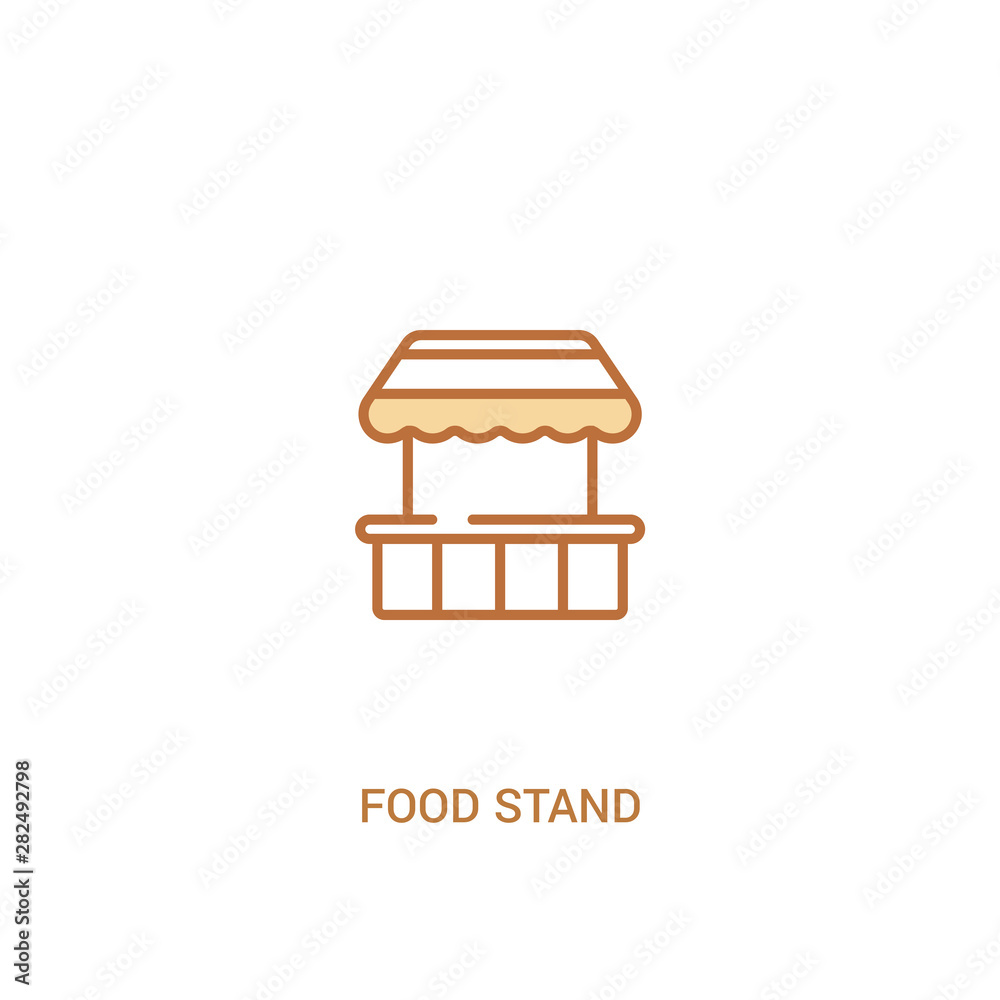 food stand concept 2 colored icon. simple line element illustration ...