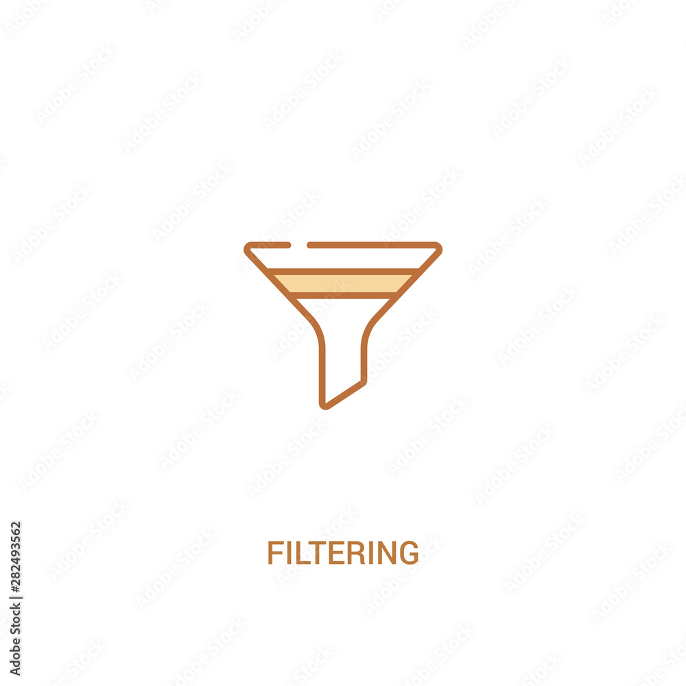 filtering concept 2 colored icon. simple line element illustration ...