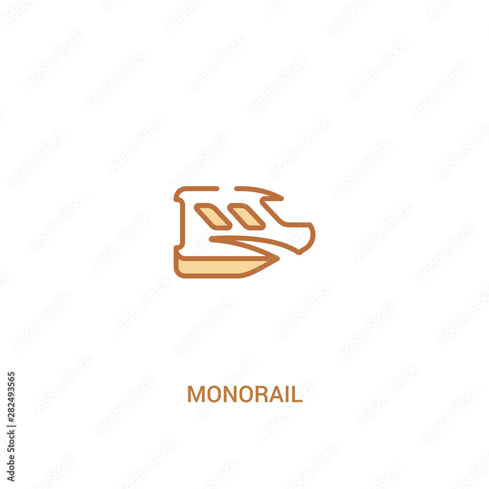 monorail concept 2 colored icon. simple line element illustration ...