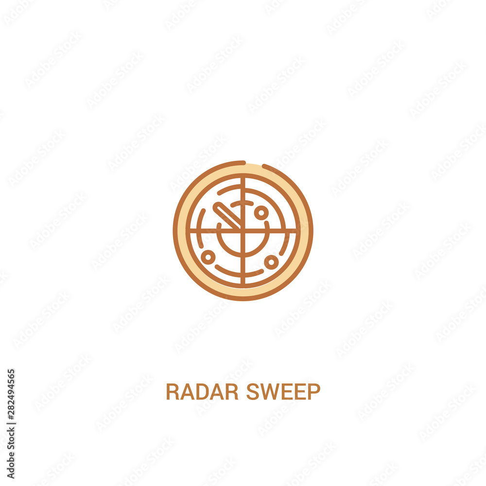 radar sweep concept 2 colored icon. simple line element illustration ...