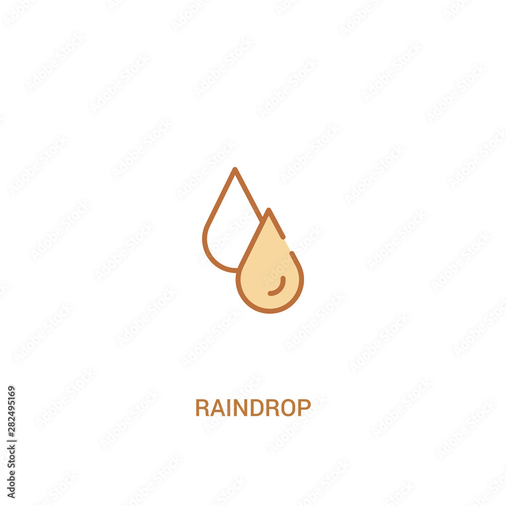 raindrop concept 2 colored icon. simple line element illustration ...
