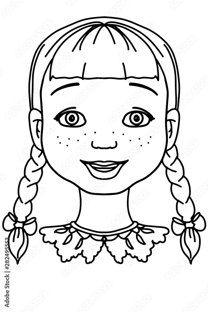 Girl Head Coloring Pages Girl's Head | KS1 Colouring Sheets | Twinkl ...