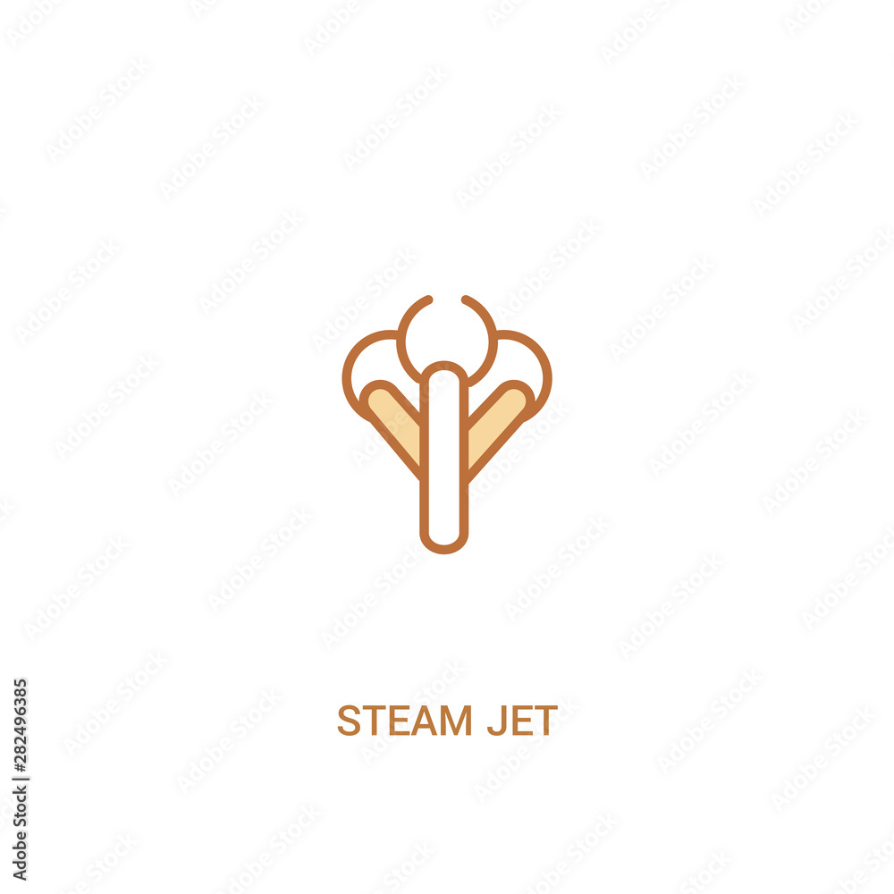 steam jet concept 2 colored icon. simple line element illustration ...