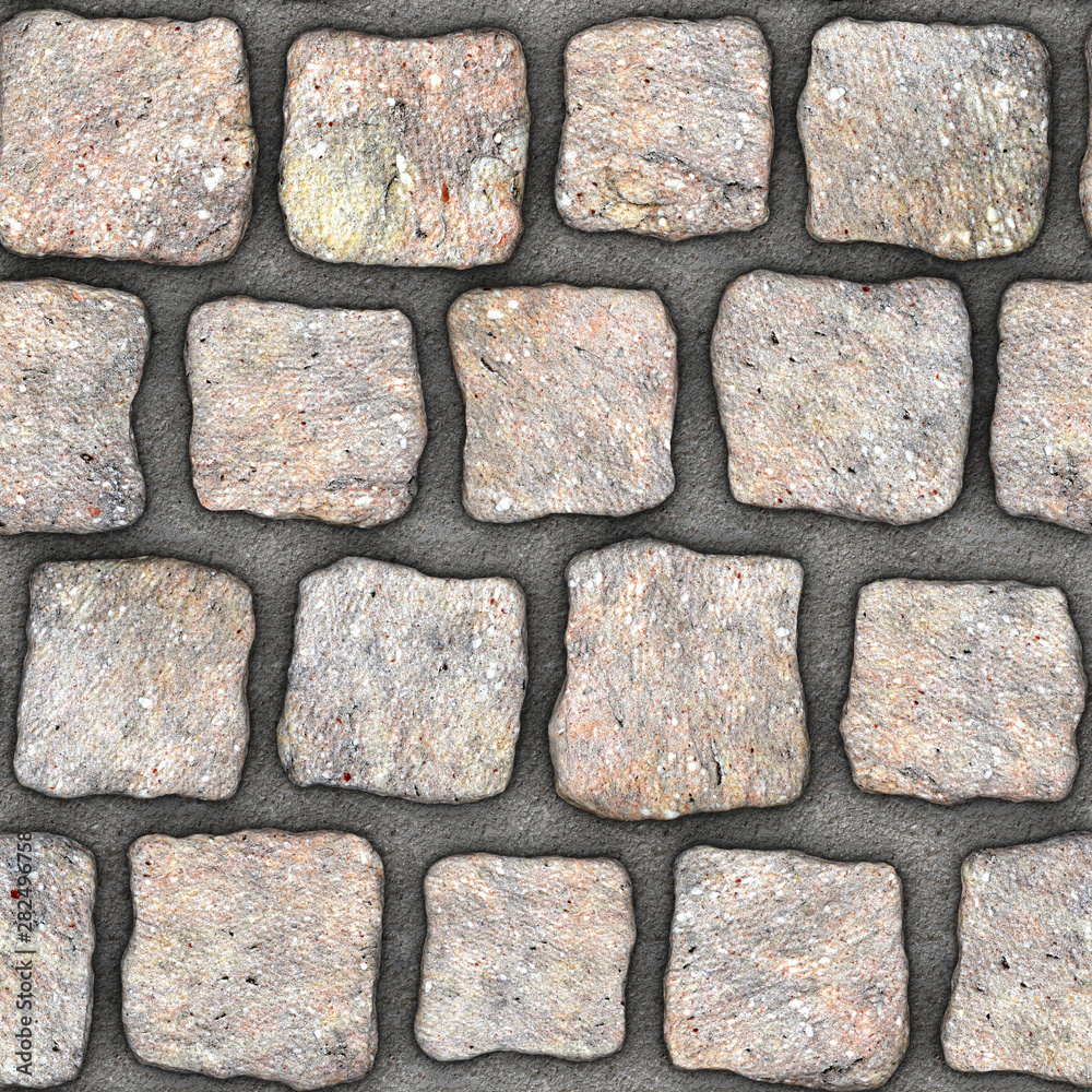 S156 Seamless texture - cobblestone pavers Stock Illustration | Adobe Stock