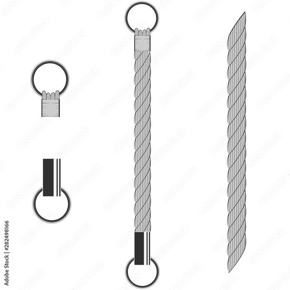 Rope. Elements of cable connection. Vector illustration Stock Vector ...