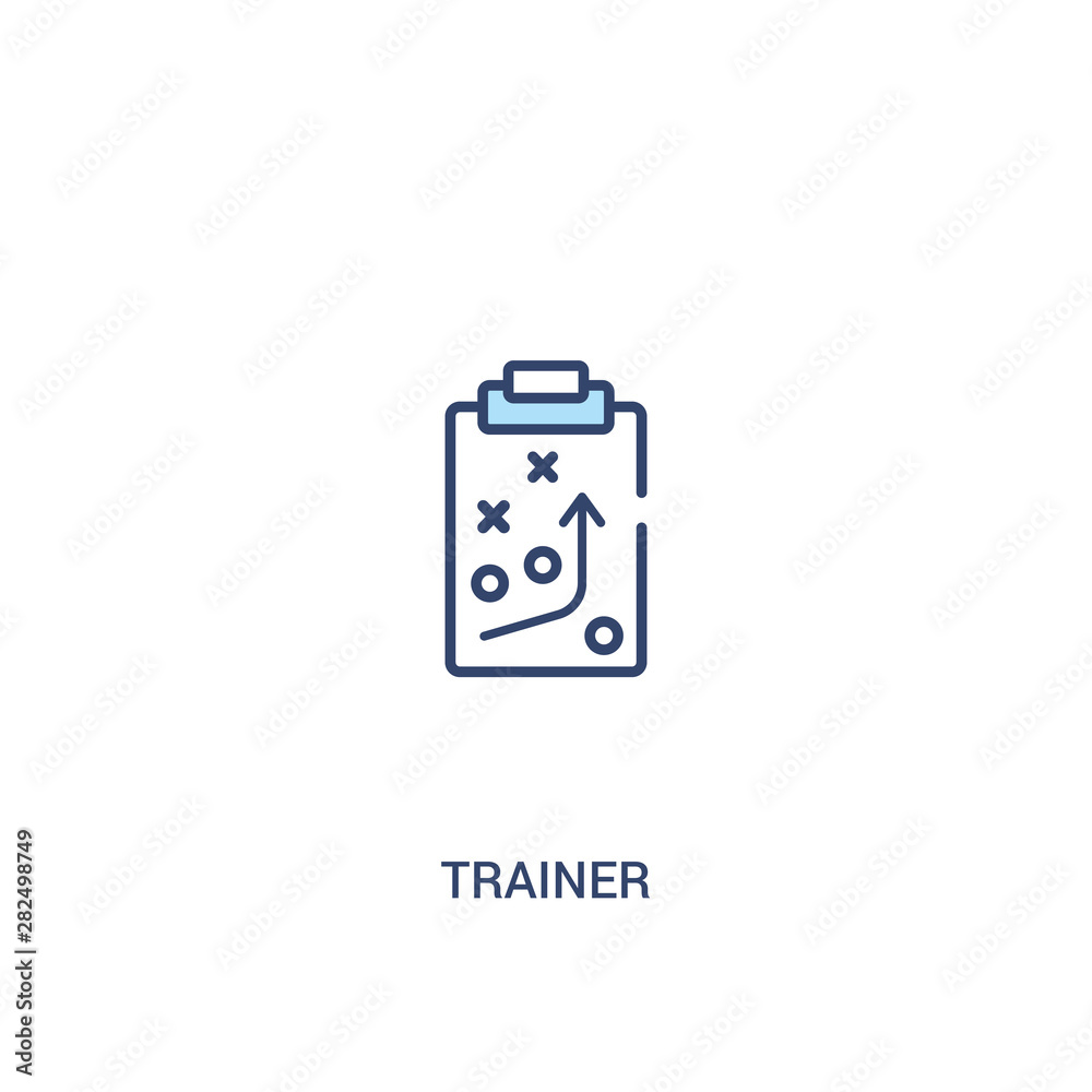 trainer concept 2 colored icon. simple line element illustration ...