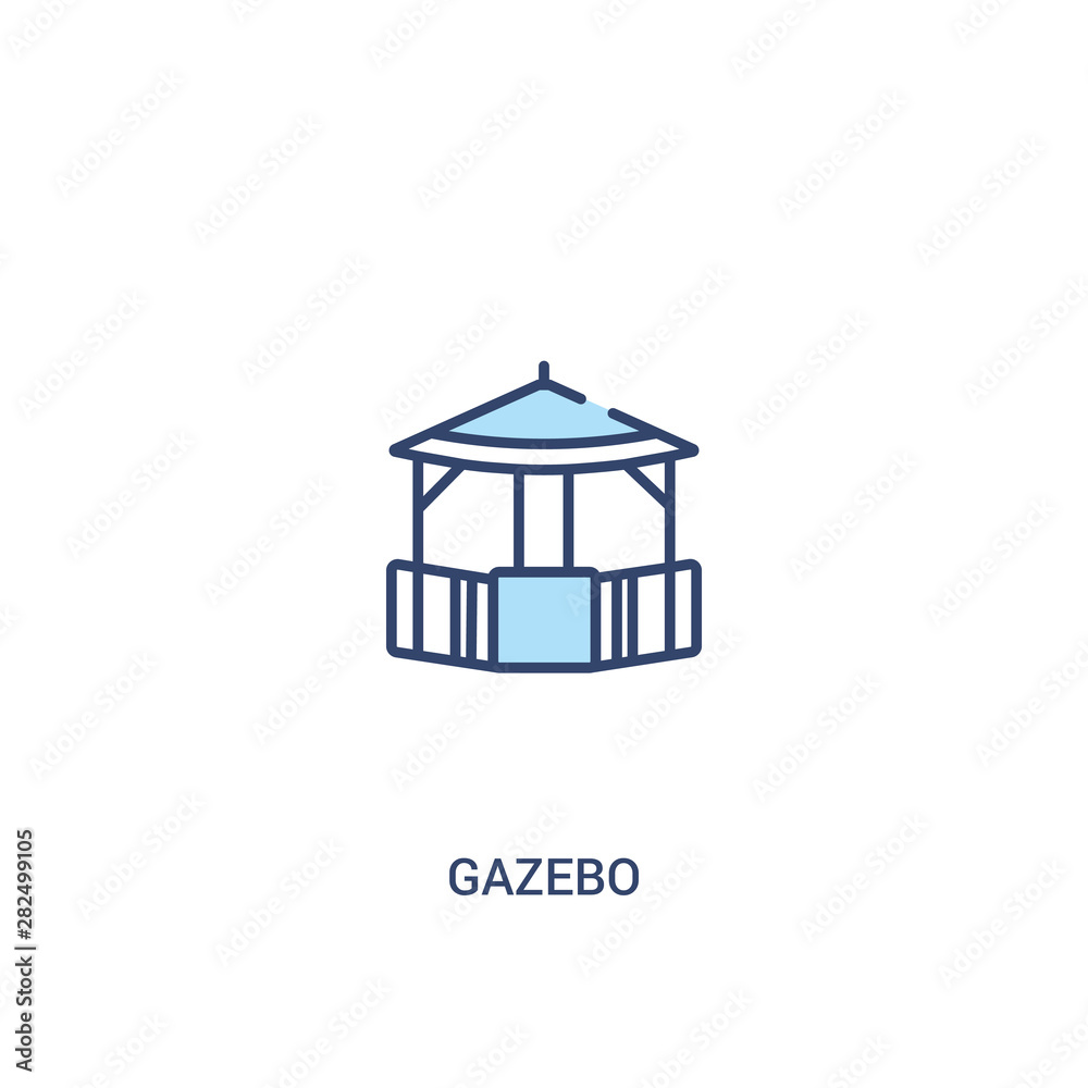 gazebo concept 2 colored icon. simple line element illustration ...