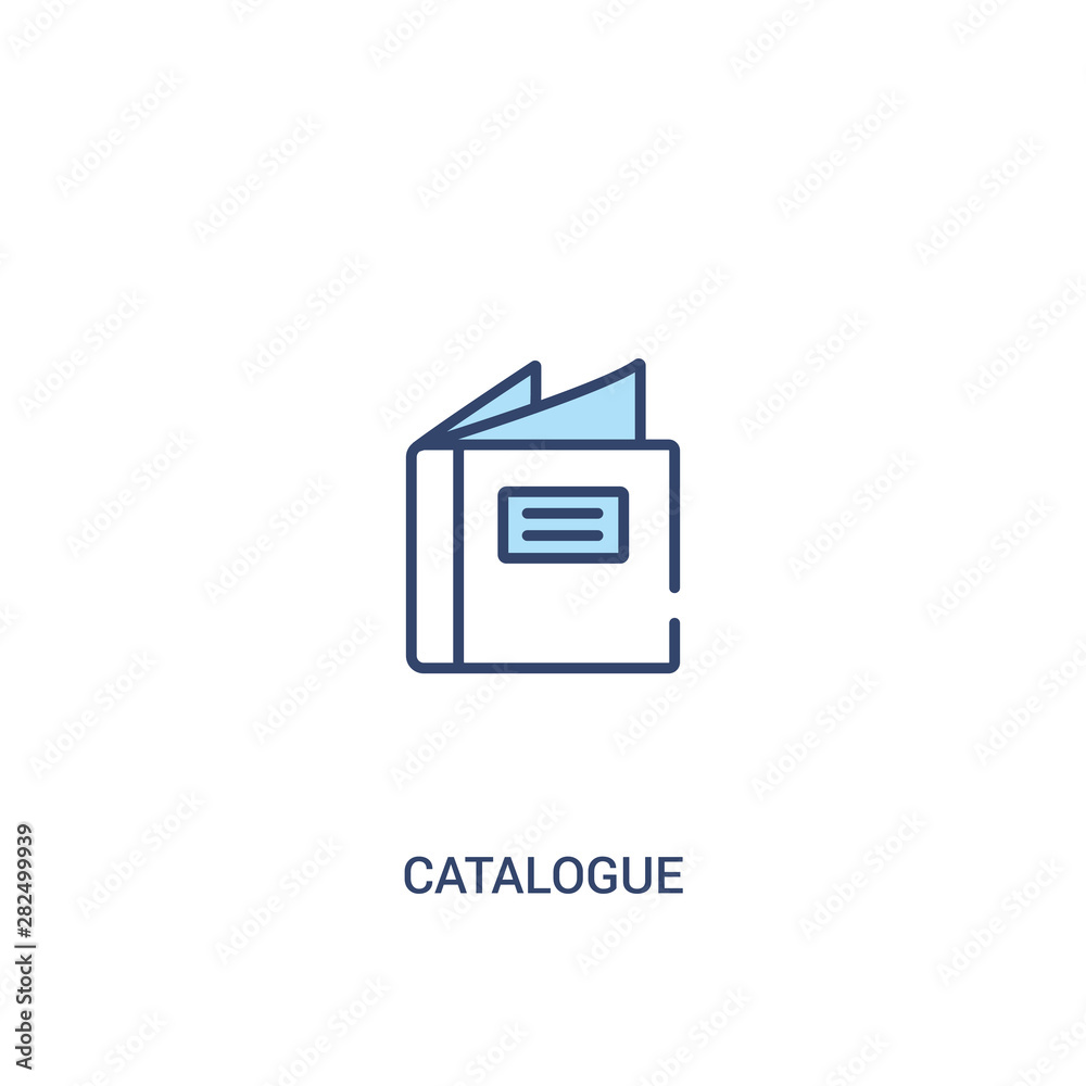 catalogue concept 2 colored icon. simple line element illustration ...
