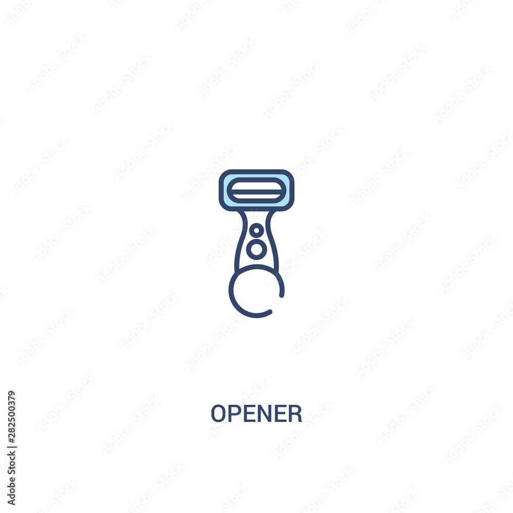 opener concept 2 colored icon. simple line element illustration ...