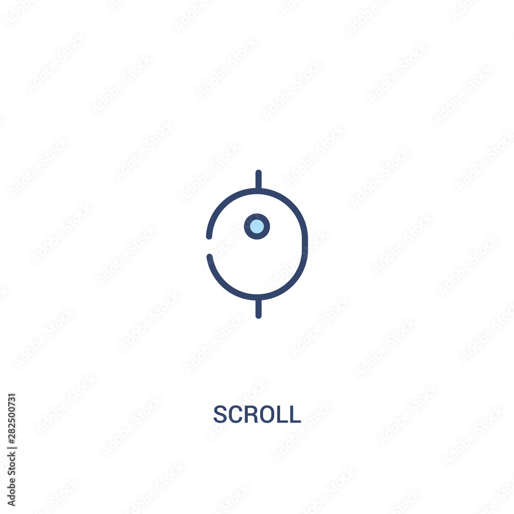 scroll concept 2 colored icon. simple line element illustration ...