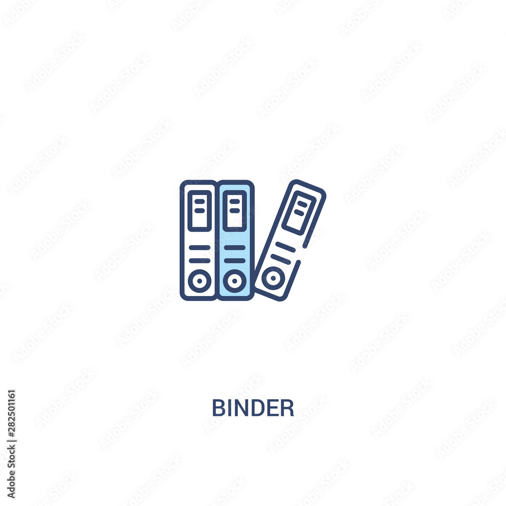 binder concept 2 colored icon. simple line element illustration ...