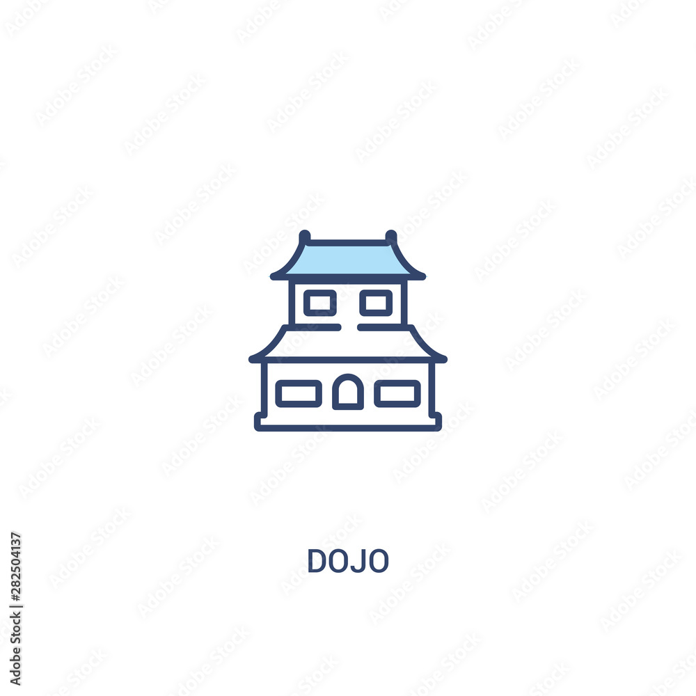 dojo concept 2 colored icon. simple line element illustration. outline ...