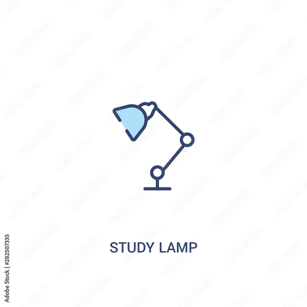 study lamp concept 2 colored icon. simple line element illustration ...
