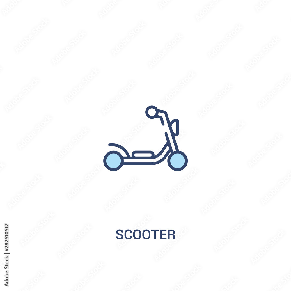 scooter concept 2 colored icon. simple line element illustration ...