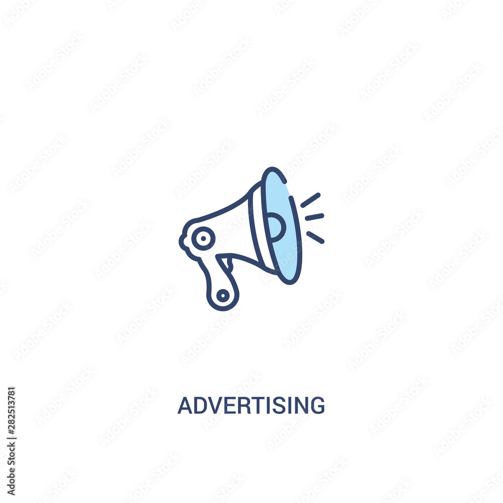 advertising concept 2 colored icon. simple line element illustration ...