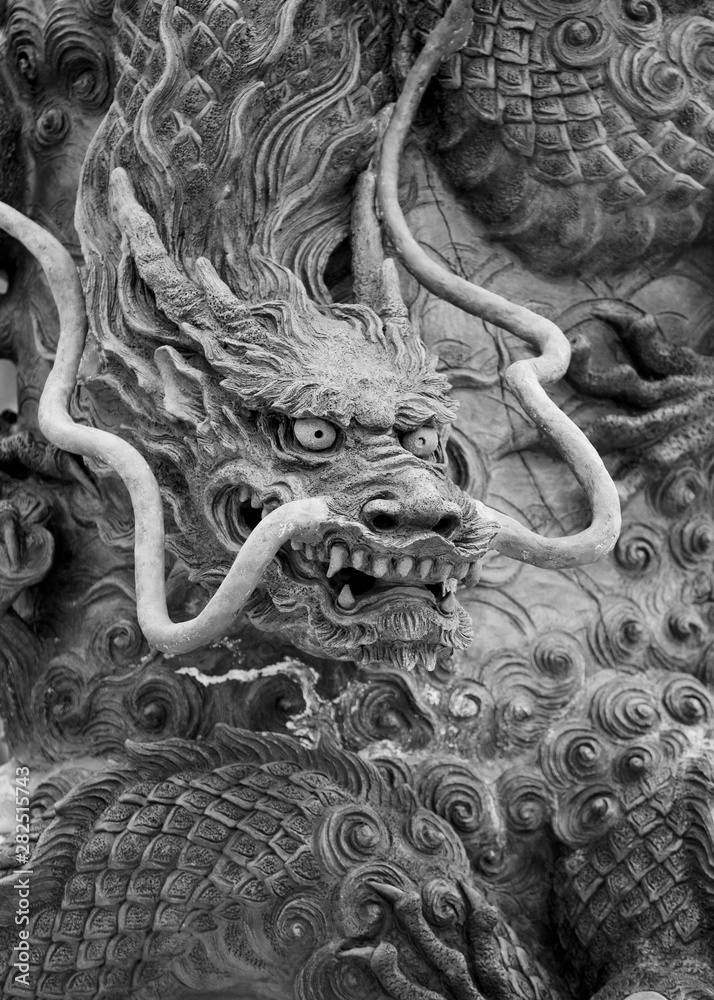 Dragon stone carving, Kiyomizu-dera Temple, Kyoto, Japan Stock Photo ...