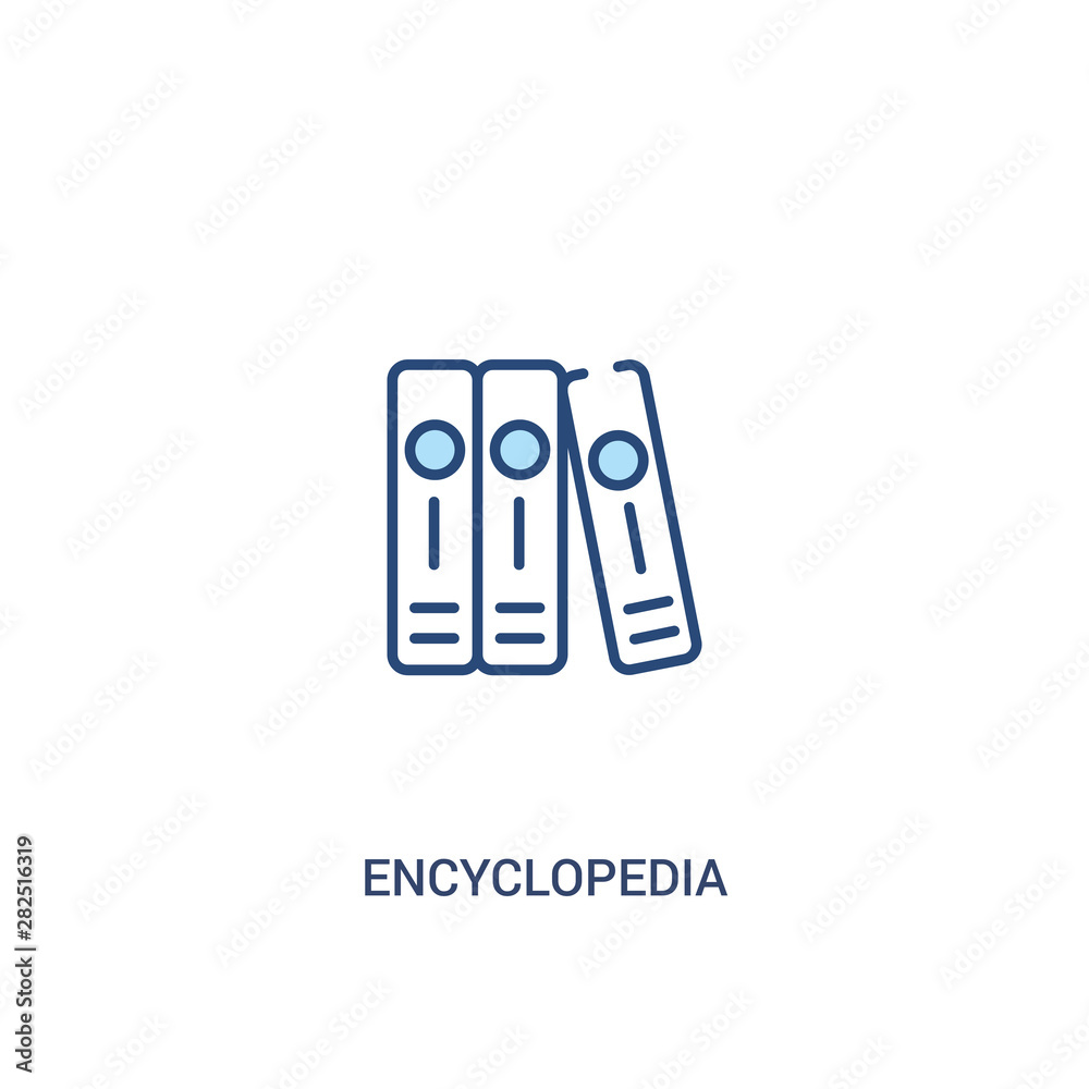 encyclopedia concept 2 colored icon. simple line element illustration ...