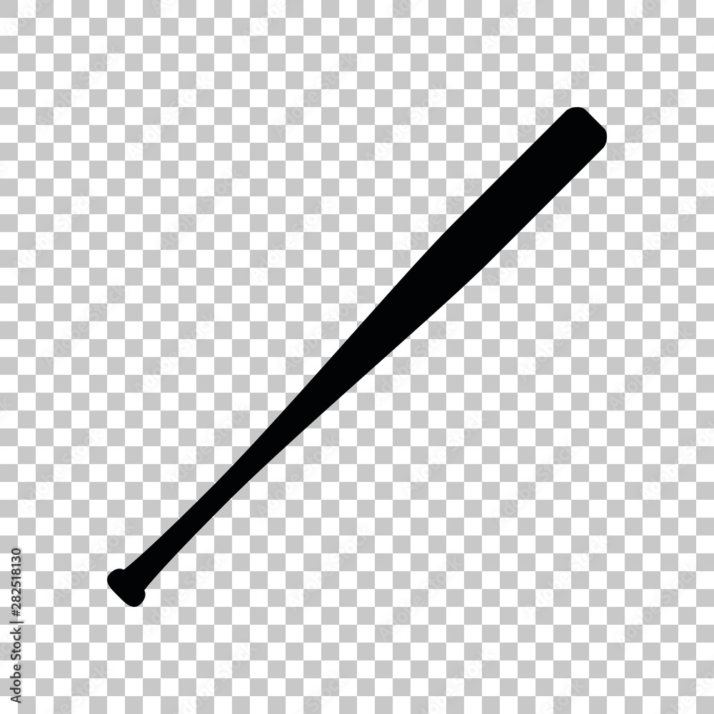 Baseball Crossed Bat icon. Black icon on transparent background ...