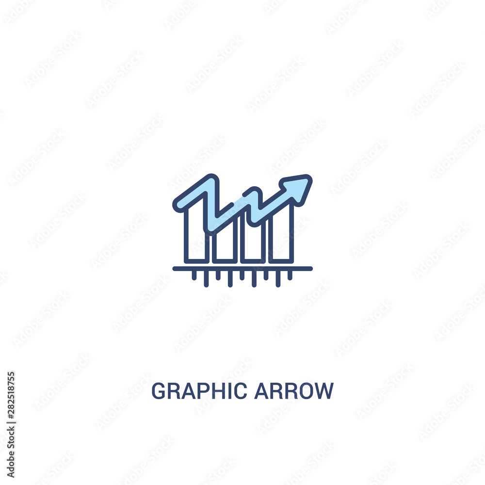 graphic arrow concept 2 colored icon. simple line element illustration ...