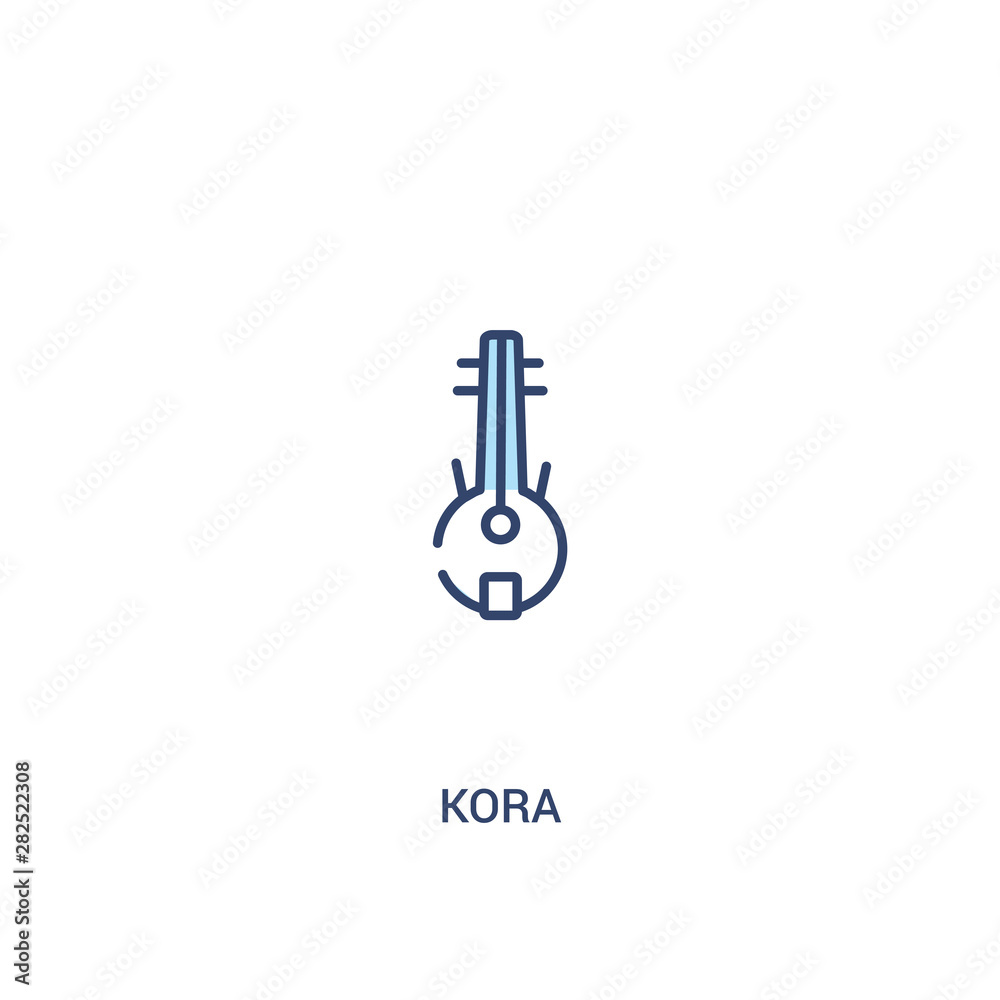 kora concept 2 colored icon. simple line element illustration. outline ...