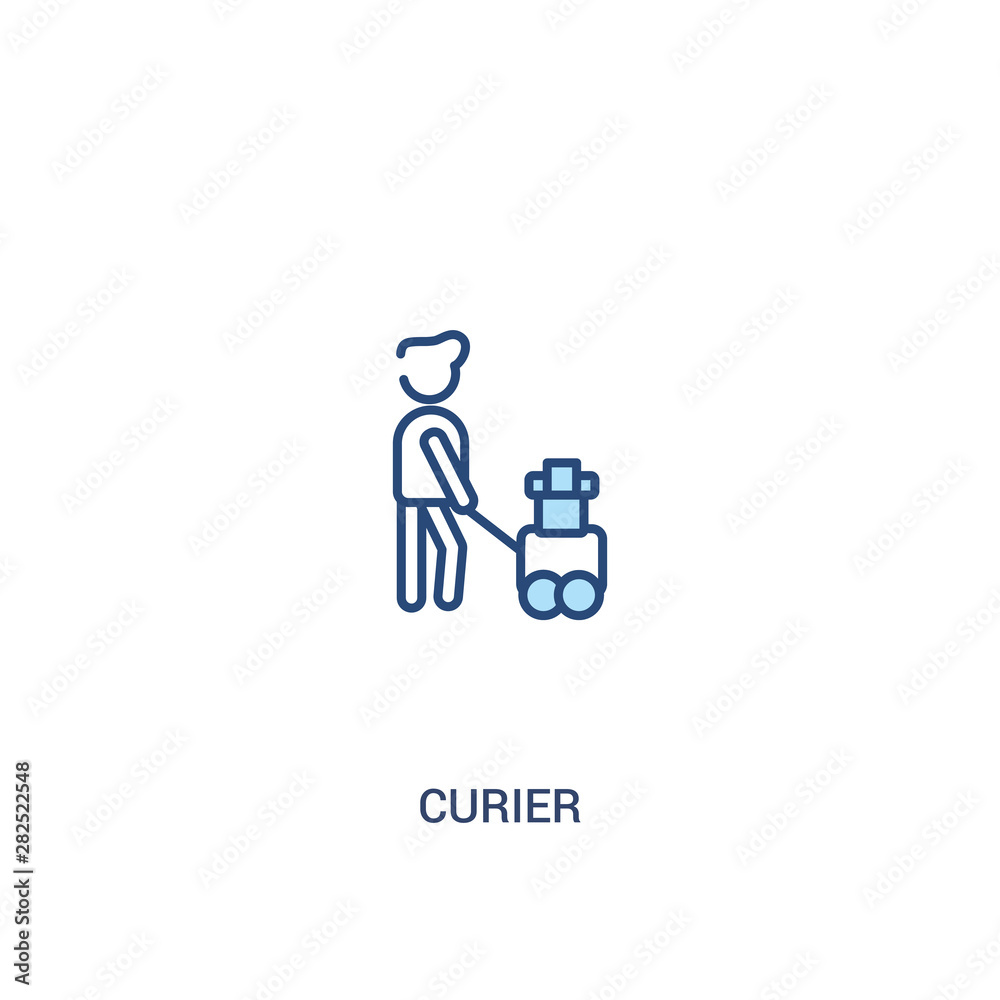 curier concept 2 colored icon. simple line element illustration ...