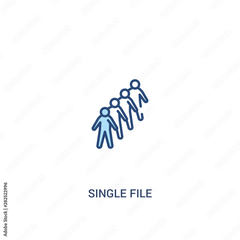 single file concept 2 colored icon. simple line element illustration ...