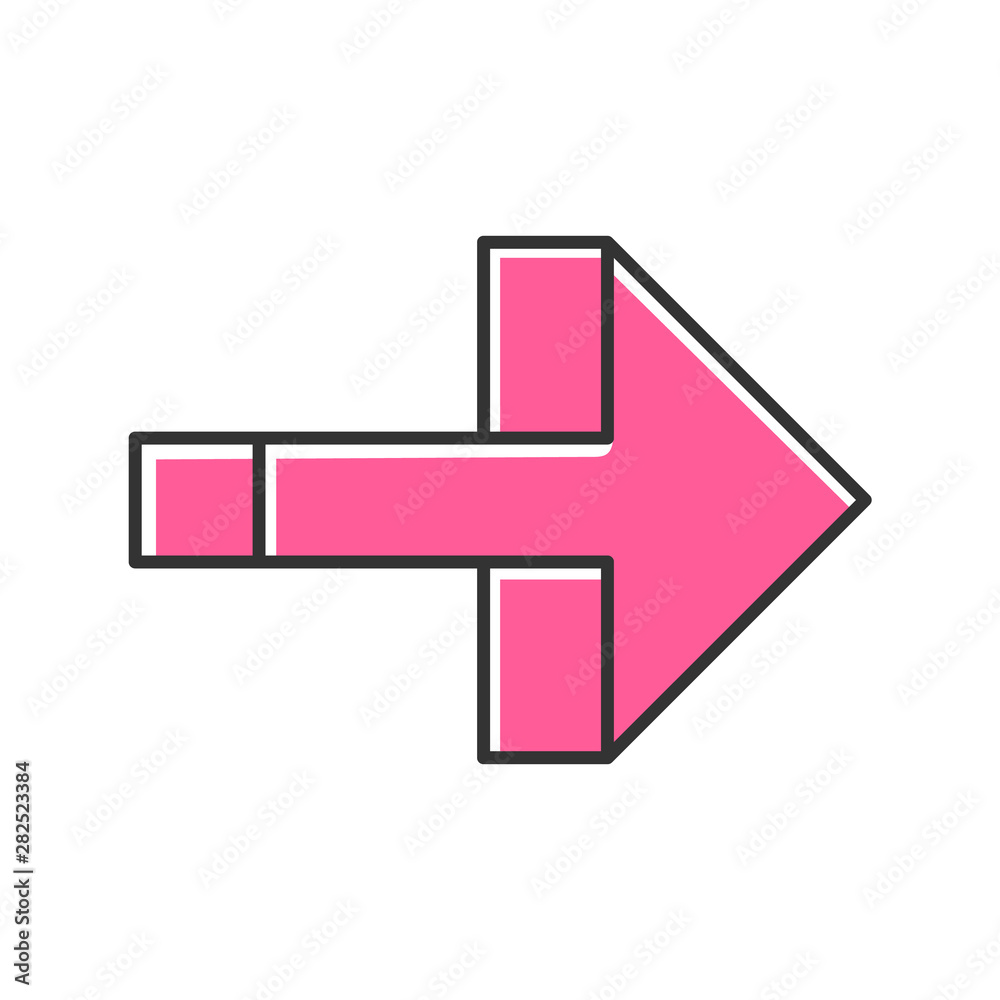 Pink Arrow Pointing Right
