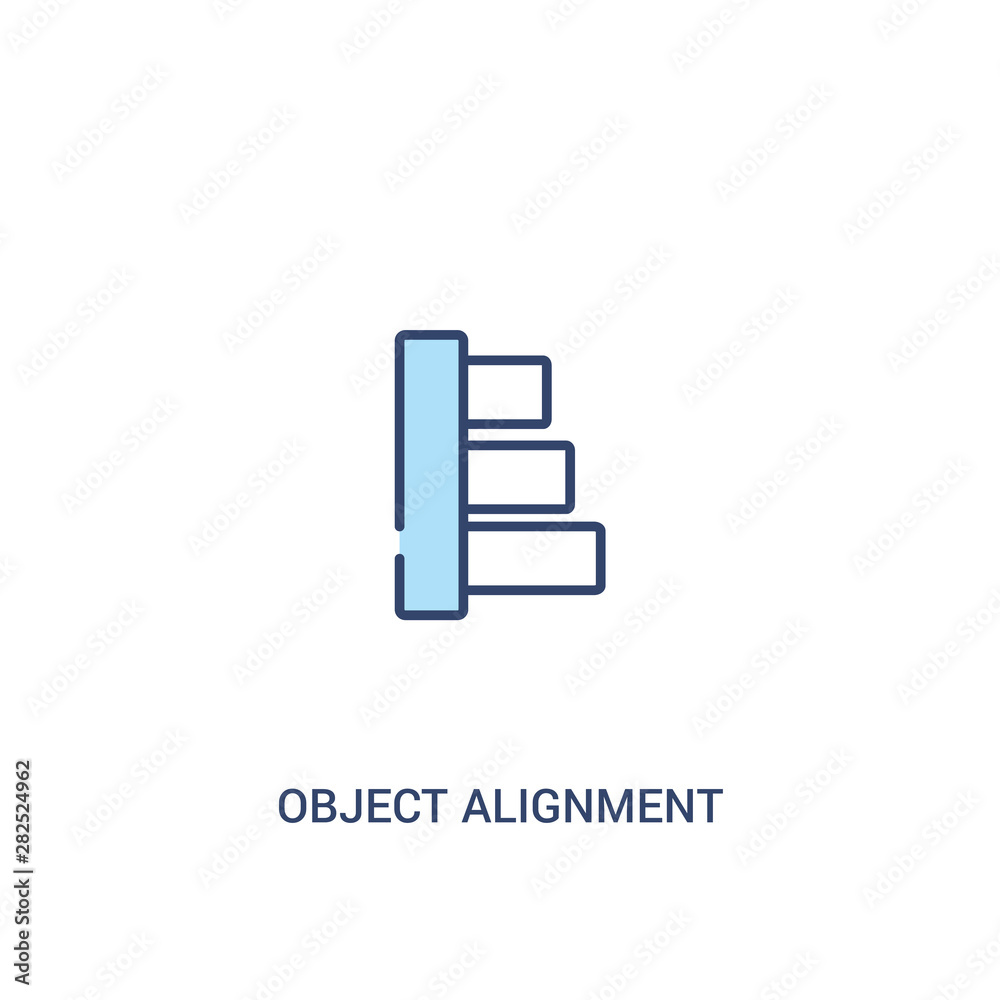 object alignment concept 2 colored icon. simple line element ... object alignment concept 2 colored icon. simple line element ...