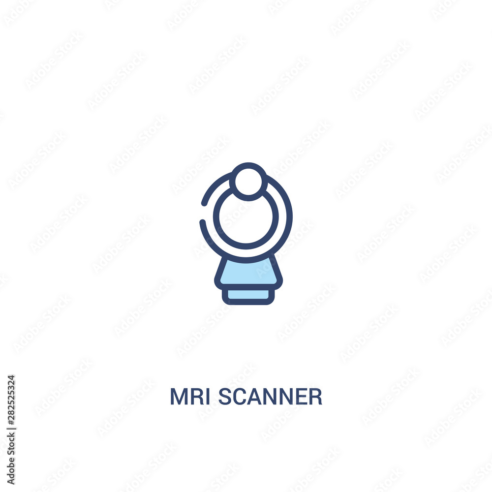 mri scanner concept 2 colored icon. simple line element illustration ...
