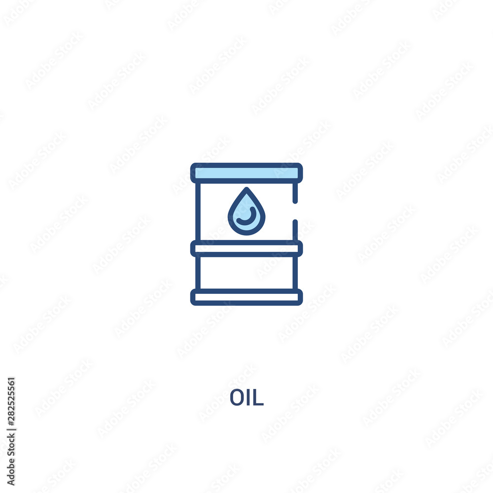 oil concept 2 colored icon. simple line element illustration. outline ...