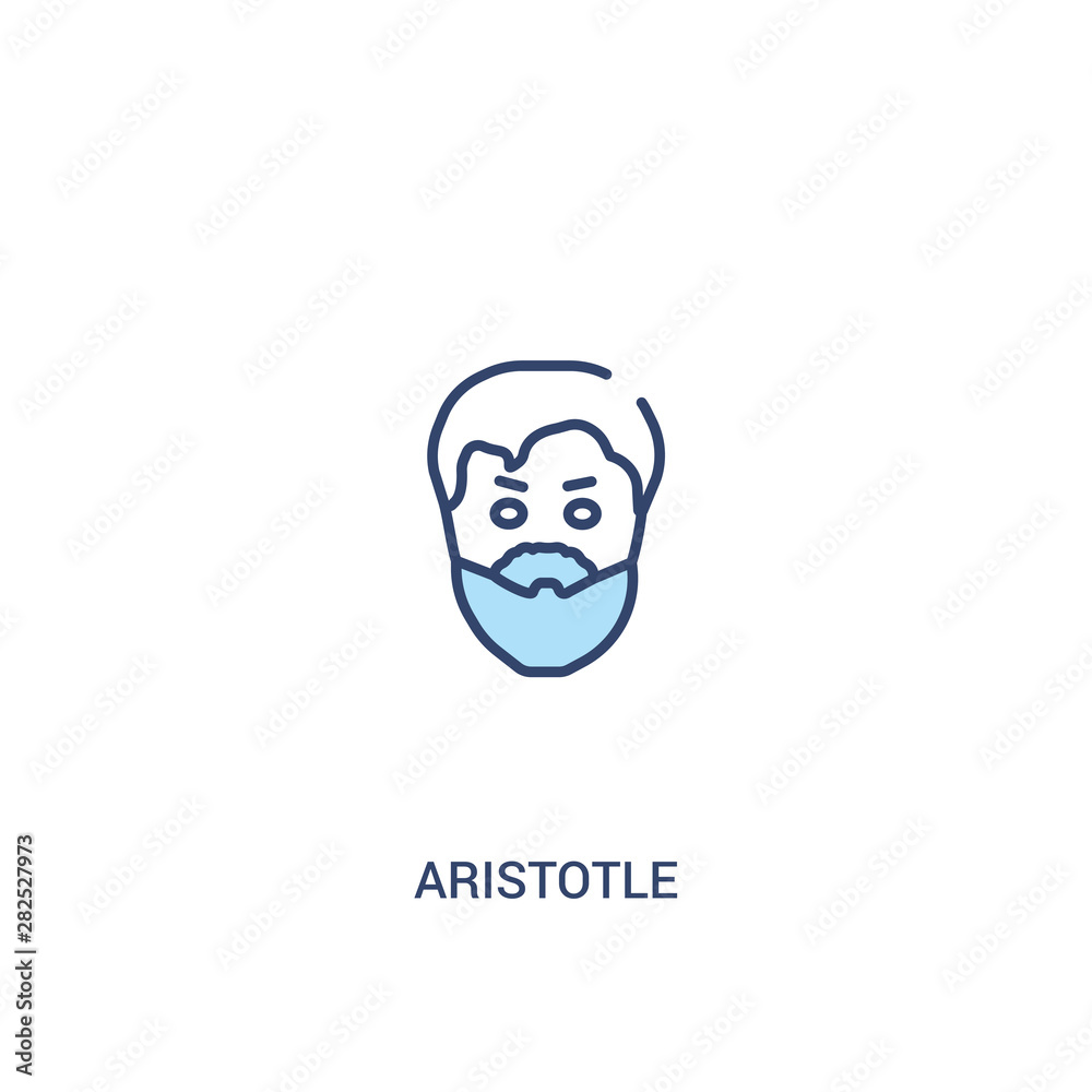 aristotle concept 2 colored icon. simple line element illustration ...