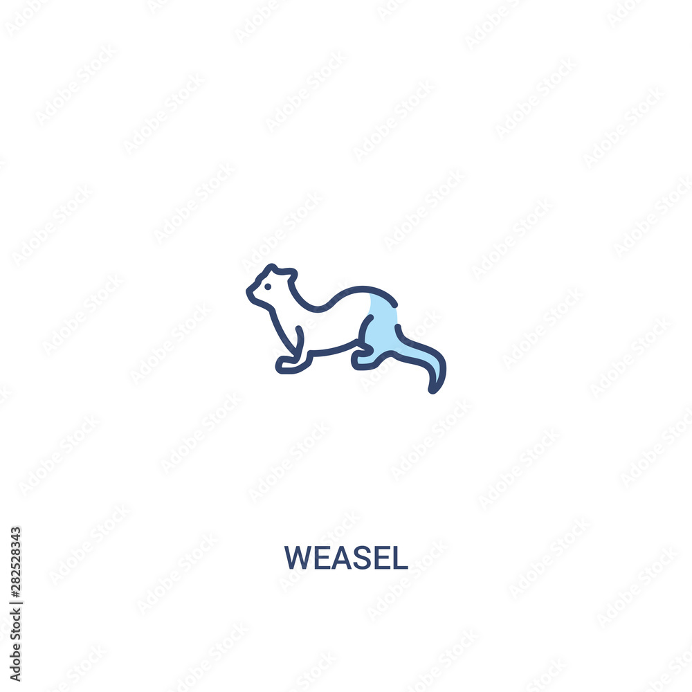 weasel concept 2 colored icon. simple line element illustration ...