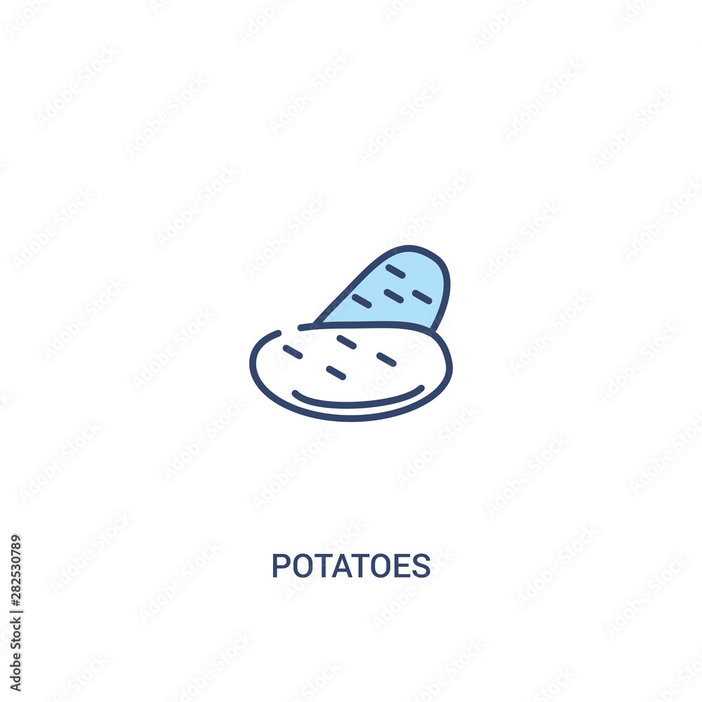 potatoes concept 2 colored icon. simple line element illustration ...