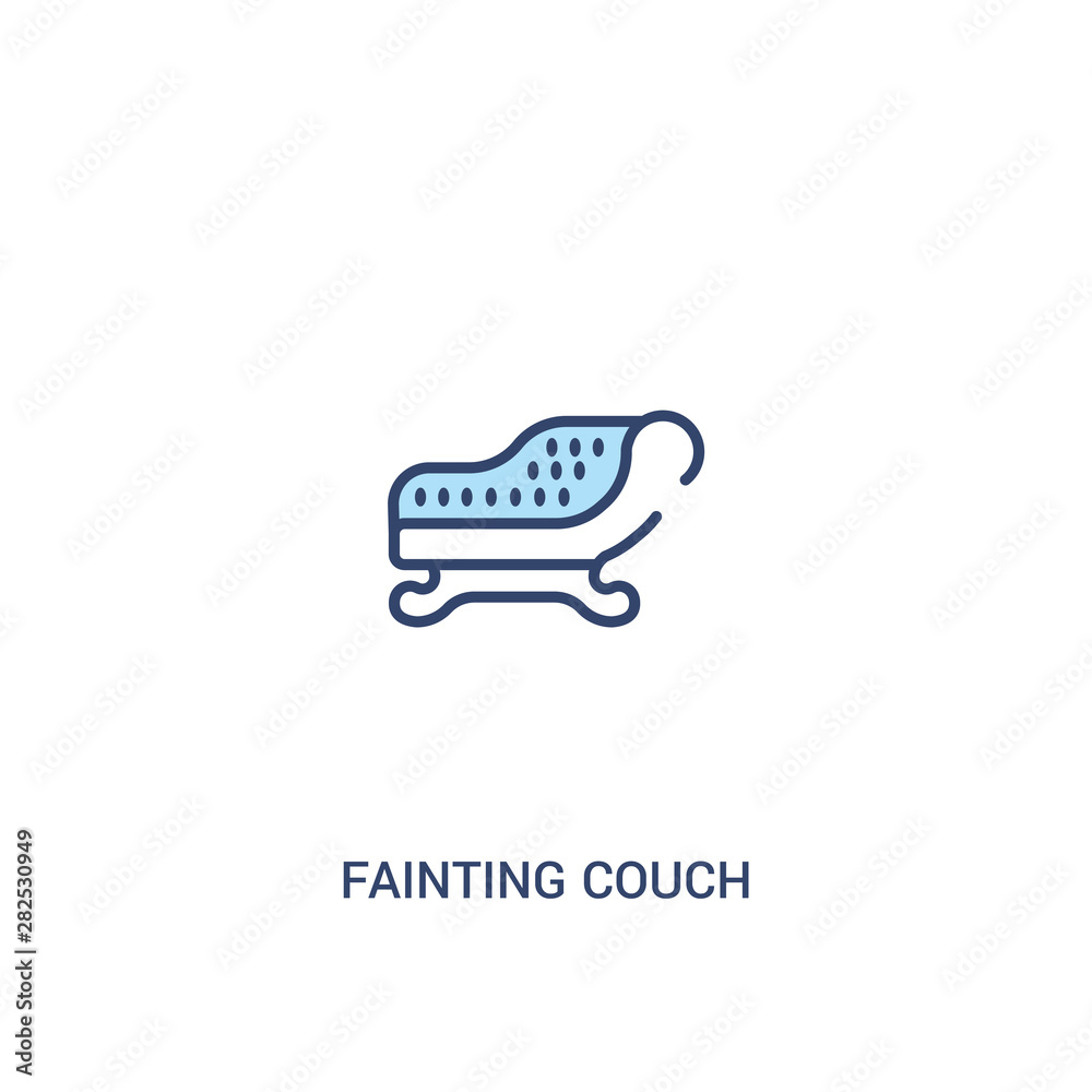 fainting couch concept 2 colored icon. simple line element illustration ...
