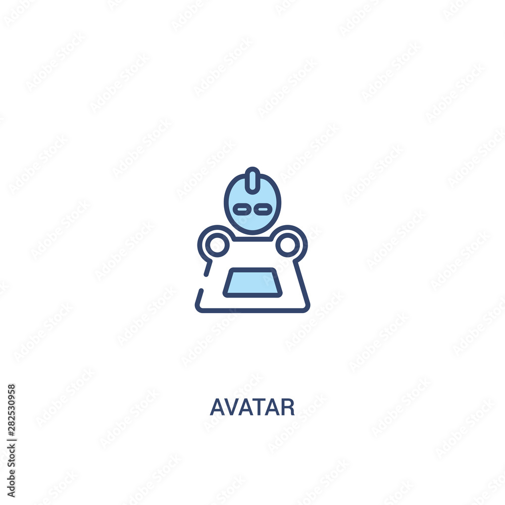 avatar concept 2 colored icon. simple line element illustration ...