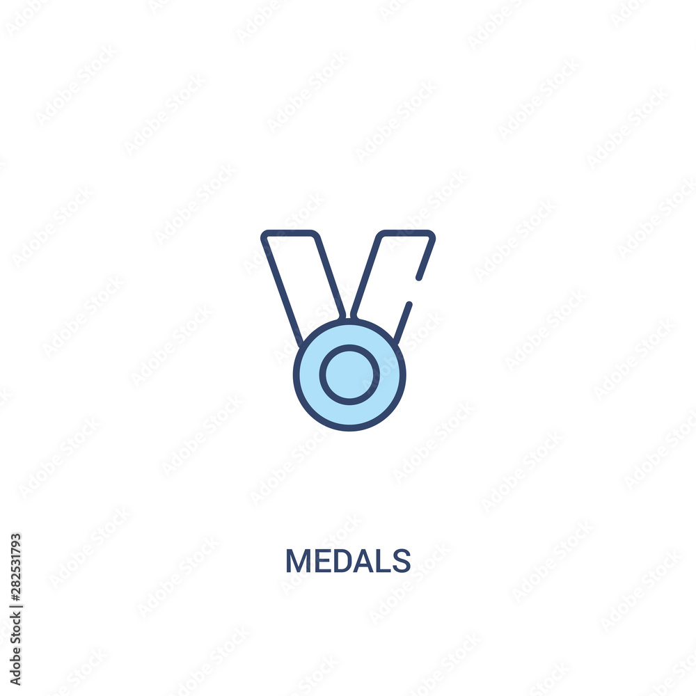 medals concept 2 colored icon. simple line element illustration ...