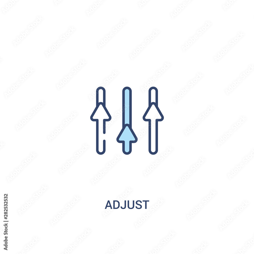 adjust concept 2 colored icon. simple line element illustration ...