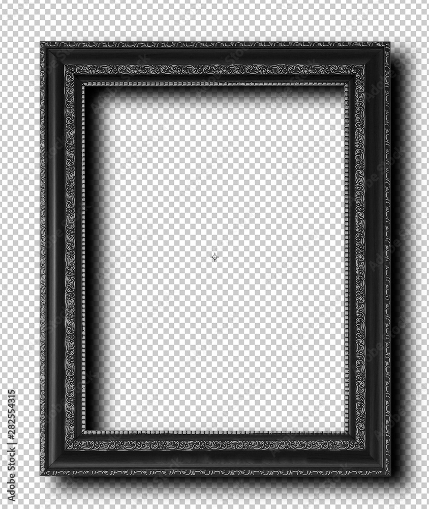 Old Antique Black frame on transparent background Stock Photo | Adobe Stock