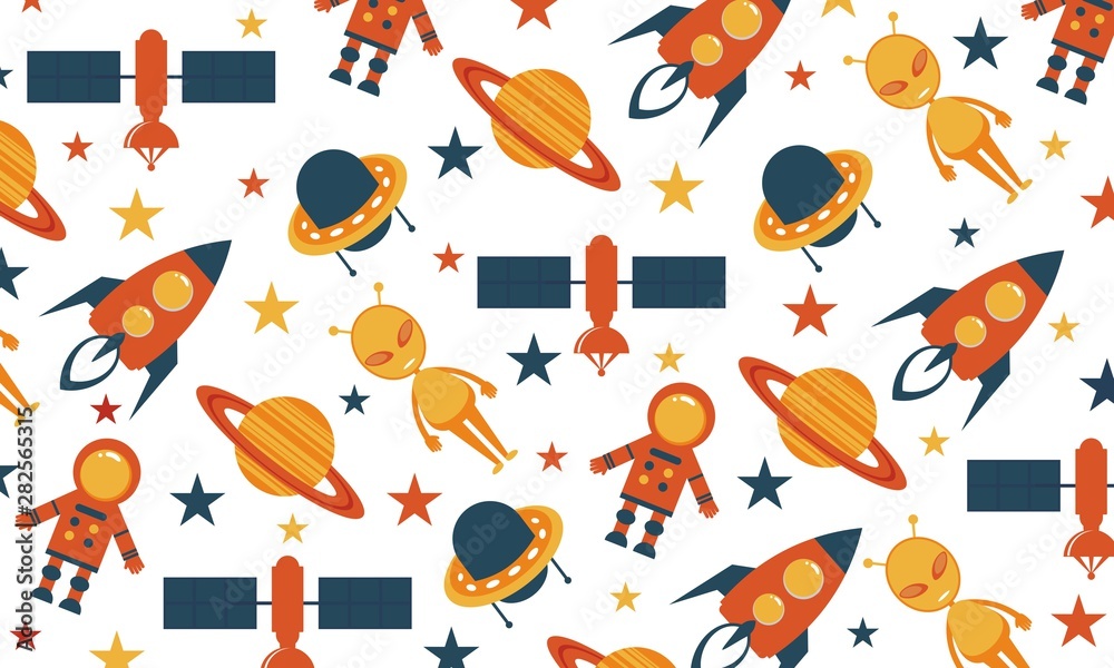 Space sci-fi background, gas giant in the sky illustration, fantastic ...